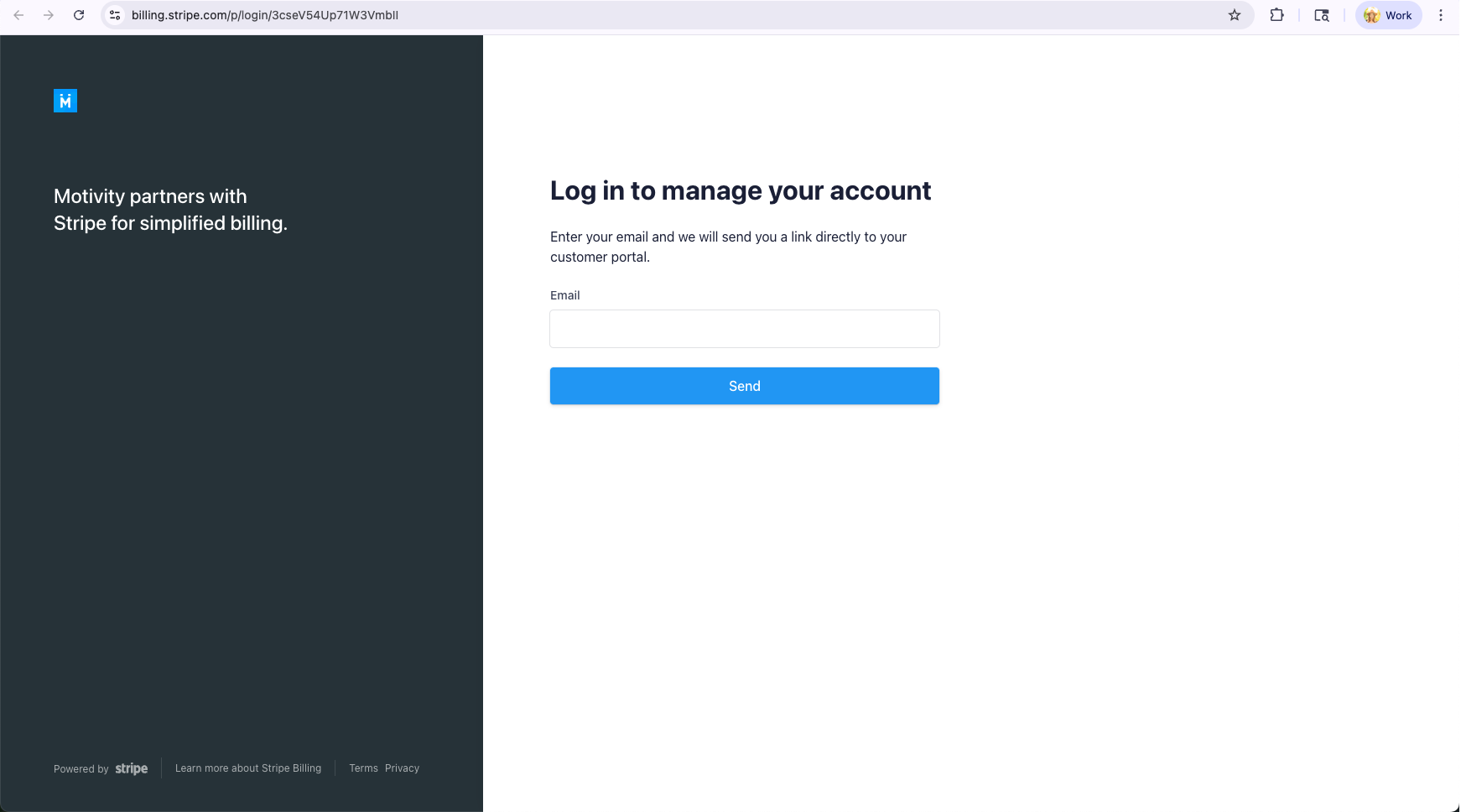 Manage Billing Information from Motivity