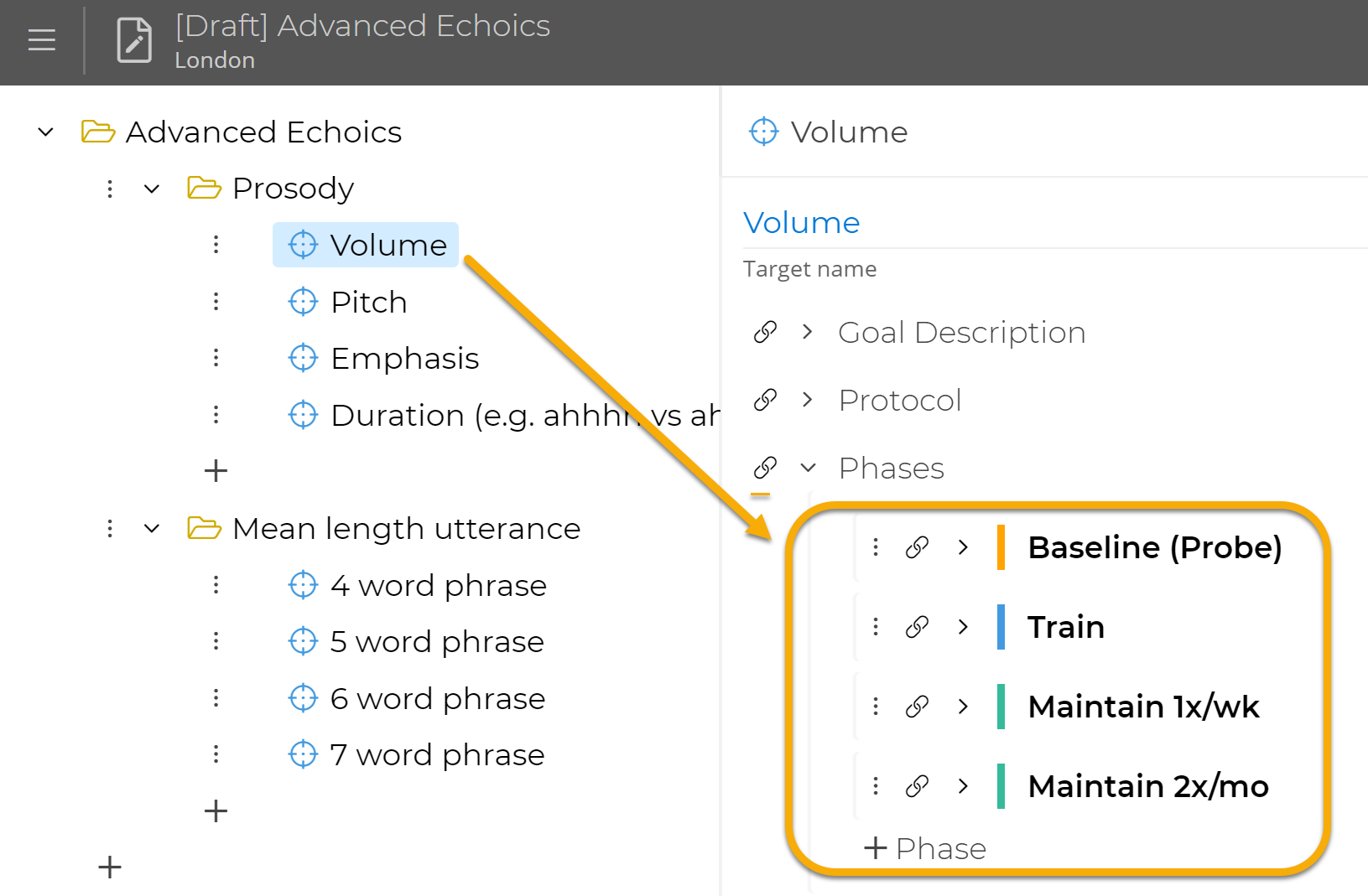 Creating a Phase List