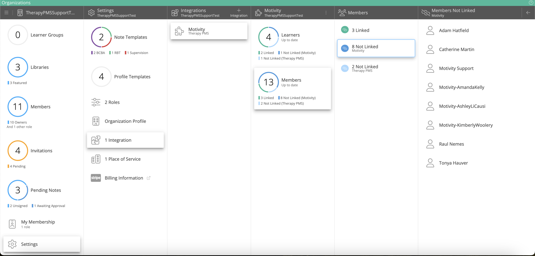 Therapy PMS Integration Step 2: Link Staff and Learners