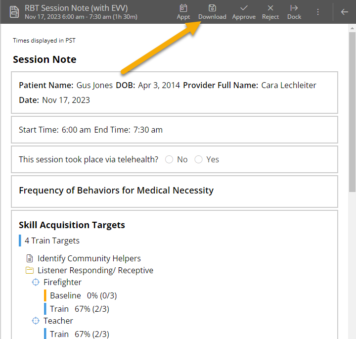 How to Download or Export Session Notes, Common Notes, & Reports