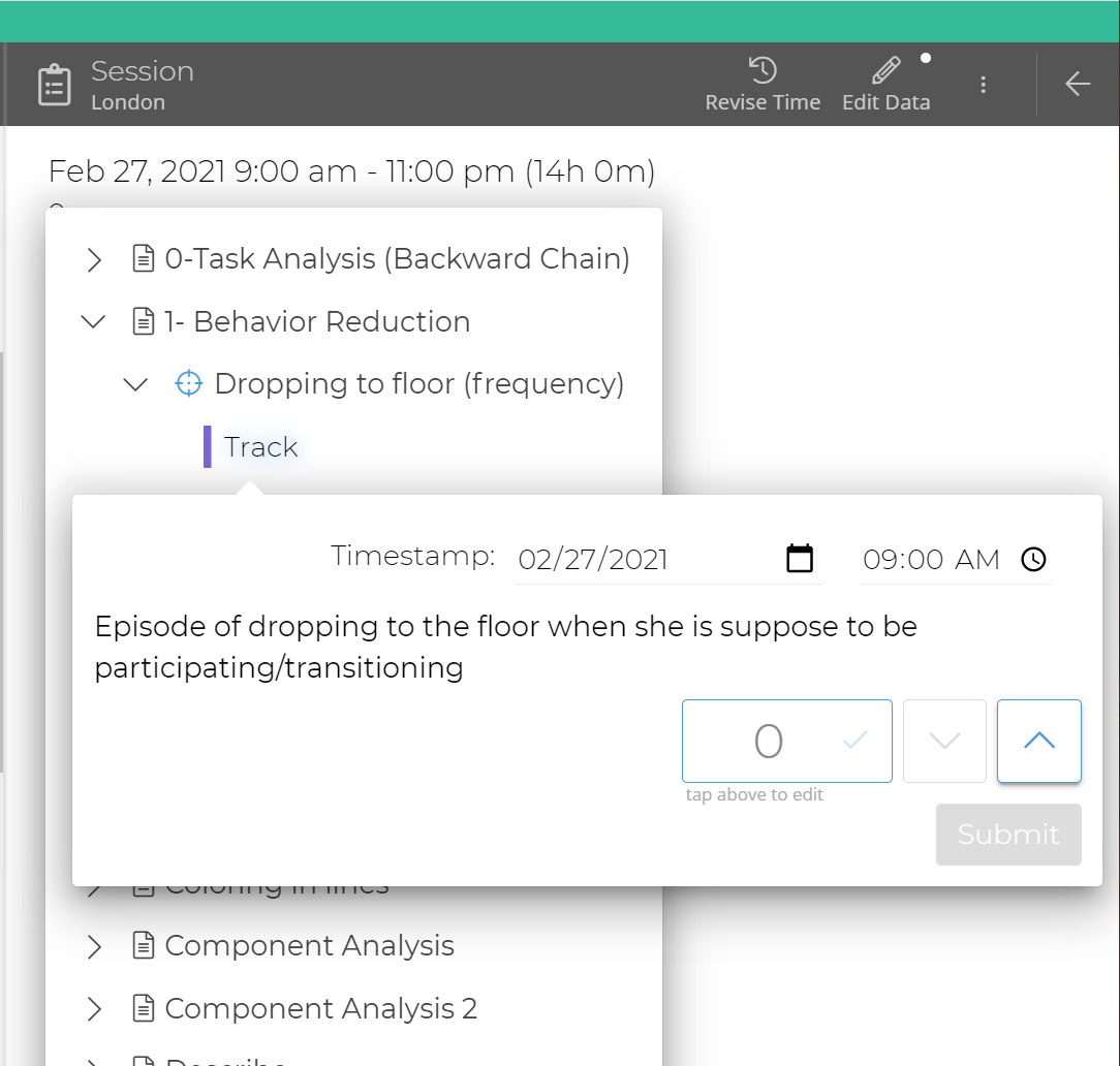 Adding Past Sessions