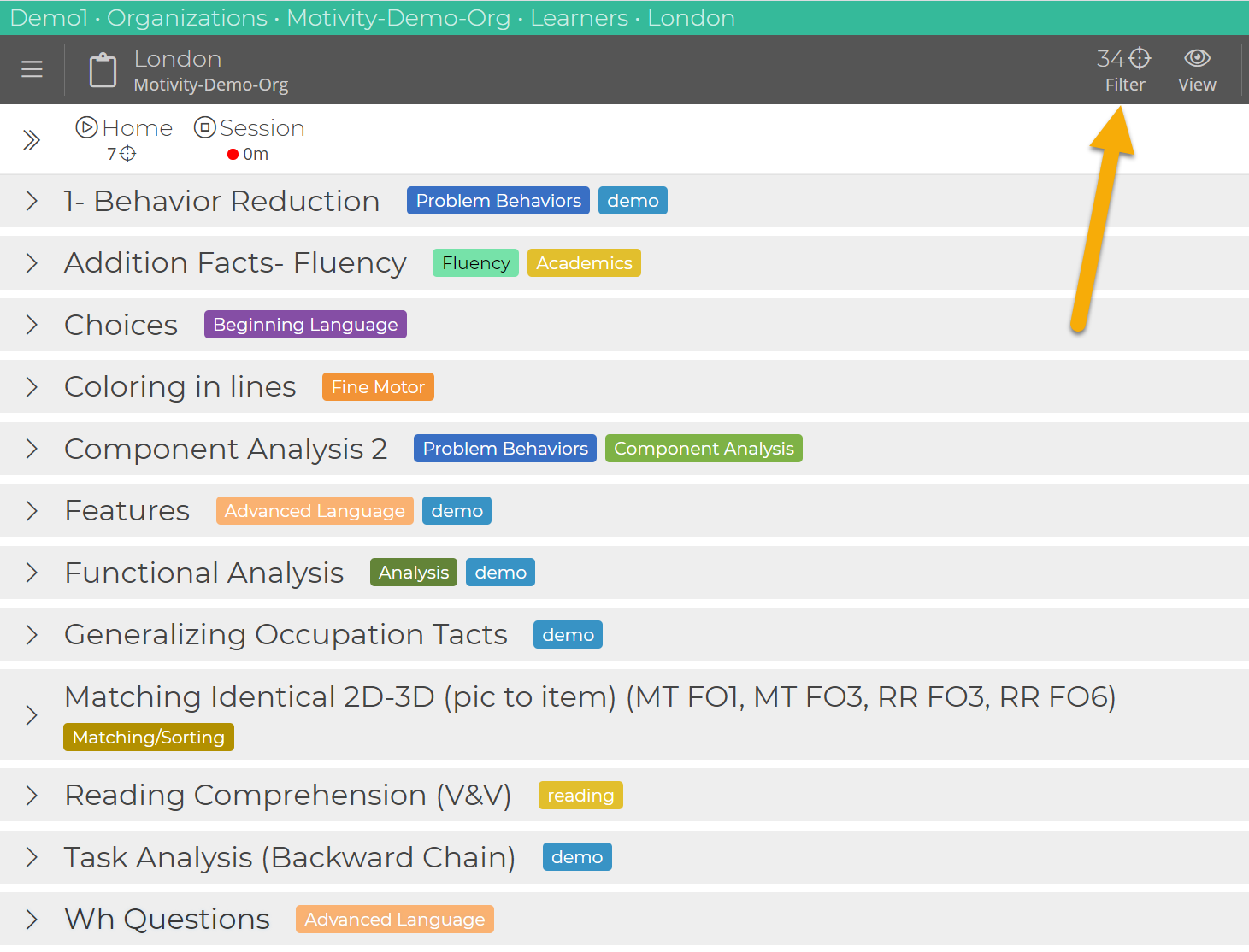 Vocabulary: Create and Edit Program Labels for Filtering Programs