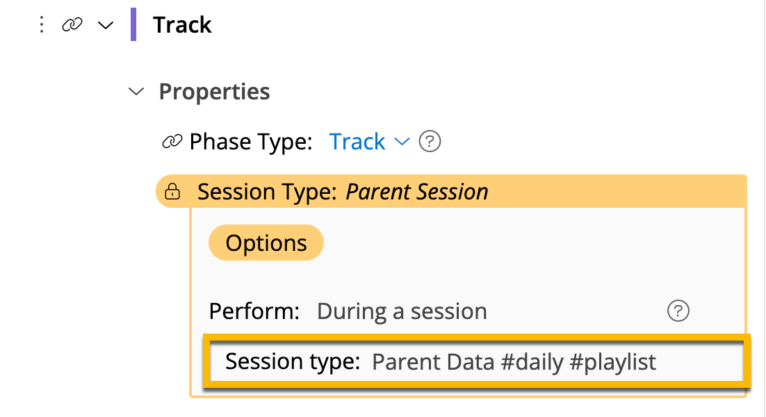 Special Session Type Settings (#daily #playlist)