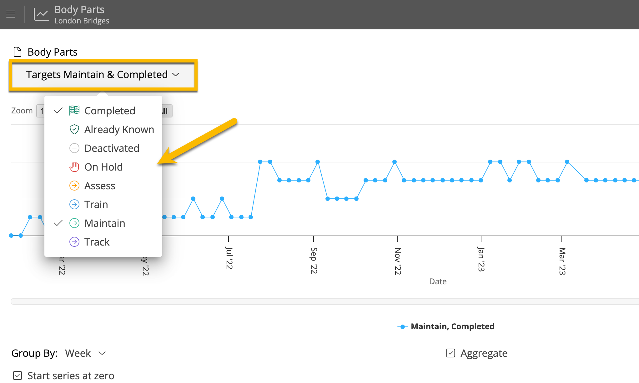 Accessing/Editing Cumulative Graphs