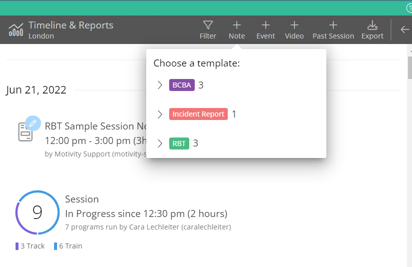 Create Learner Session Note