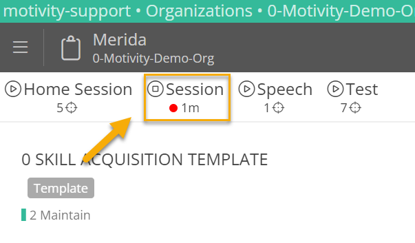 Start Session/Start Collecting Data