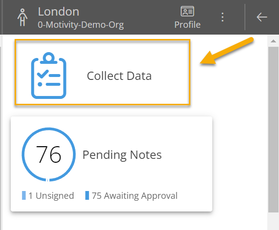 Start Session/Start Collecting Data
